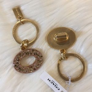 Coach | Accessories | Coach Signature Turnlock Valet Key Ring Fob Nwt ...